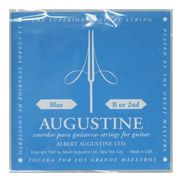 AUGUSTINE BLUE 2弦 クラシックギター弦 バラ弦×2本。AUGUSTINE BLUE 2弦 クラシックギター弦 バラ弦オーガスチン ブルー シリーズです。輝かしい音色と耐久性を誇るナイロン弦を世界で初めて開発、またたくまにギタ...