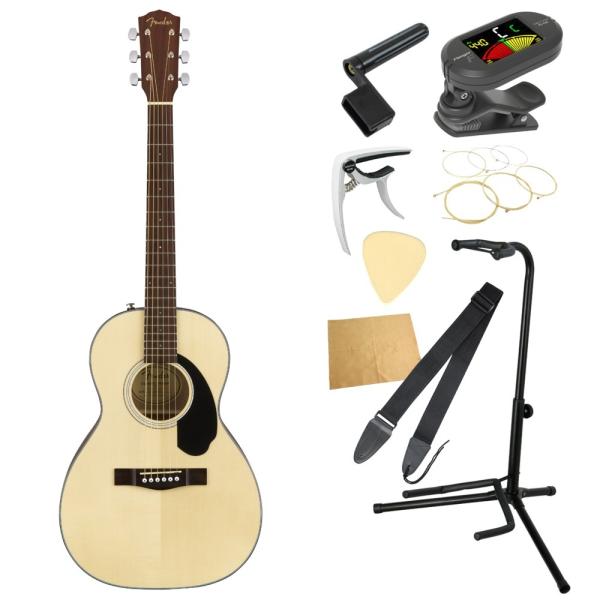 アコギ 入門セット フェンダー CP-60S Parlor Walnut Fingerboard Natural ギター 初心者セット 9点セット アコースティックギター Fender。※小物類に関しては、用途は同じですが掲載画像の製品と異...