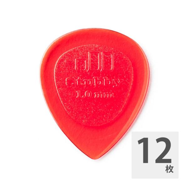JIM DUNLOP 474 Stubby 1.0 ギターピック×12枚。Lexanという素材で作られた厚手の強くて丈夫なピックです。品番：474ゲージ（mm）：1.0※12枚セットでの販売です。