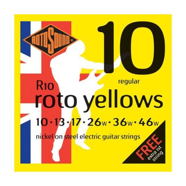 ロトサウンド ギター弦 3セット R10 Roto Yellows NICKEL REGULAR 10-46 エレキギター弦×3セット ROTOSOUND 【Rotos Regular Nickel on Steel R10】R10は、エレ...
