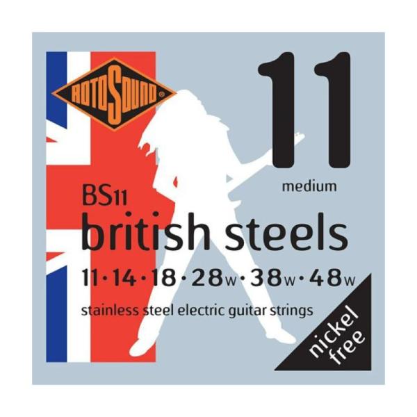 ロトサウンド ギター弦 6セット BS11 British Steels Medium 11-48 エレキギター弦×6セット ROTOSOUND 【British Steels Medium Stainless Steel BS11】BS1...