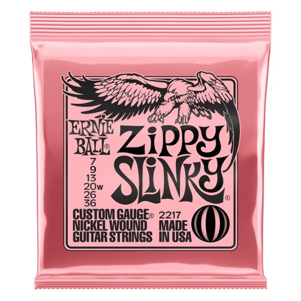 ERNIE BALL 2217 ZIPPY SLINKY 07-36 ×3SET 最も細いゲージ エレキギター弦ジッピースリンキーは、アーニーボール弦の中で最も細いゲージの組み合わせです。この組み合わせは、曲げやすく、最小限のテンションで、...