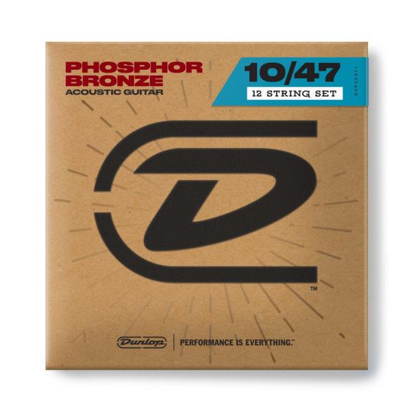 JIM DUNLOP PHOSPHOR BRONZE DAP1047J Light 12弦アコースティックギター弦×3セット。Dunlop弦はカリフォルニアで製造され、いまや、USAの多くのミュージシャンに評価され、演奏されています。PHO...