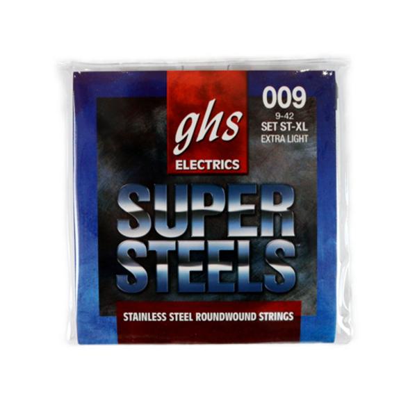 GHS ST-XL Super Steels EXTRA LIGHT 009-042 エレキギター弦×3セット。あなたがギターのトーンに納得できていなくて、ミックスの中で埋もれてしまっているなら、\“スティールの弦\”が成功へ導いてくれます...