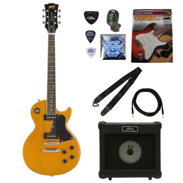 エレキギター 入門セット ブリッツ BLP-SPL YL ARIAアンプ付き 9点セット BLITZ by ARIA ギター 初心者セット。エレキギターにAriaProII AG-10 PLUS、ケーブル、チューナー、ストラップ、換え弦、ピ...