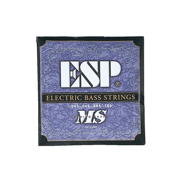 ESP イーエスピー BS-20MS エレキベース弦 ミディアムスケール×3セット。ESP（イーエスピー）BS-20MS  エレキベース弦 ミディアムスケール用ワウンド弦には6角ハイカーボン、20MSにはニッケルワウンドを採用。ミディアムス...