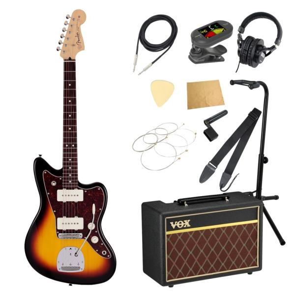エレキギター 入門セット フェンダー ジャズマスター Made in Japan Junior Collection Jazzmaster RW 3TS VOXアンプ付き 11点セット Fender ギター 初心者セット。※ギター本体、アン...