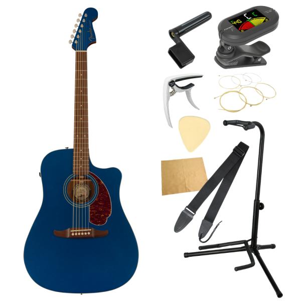 エレアコ 入門セット フェンダー REDONDO PLAYER WN Lake Placid Blue アコギ ギター 初心者セット 9点セット エレクトリックアコースティックギター Fender。※小物類に関しては、用途は同じですが掲載画...