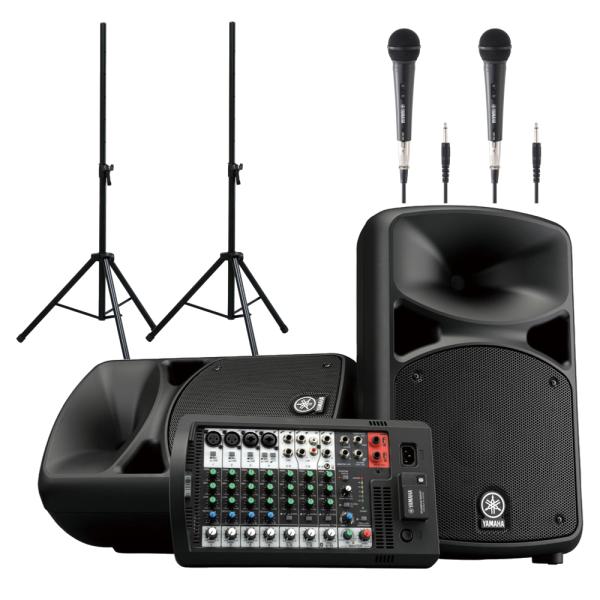 PAセット PAスピーカー YAMAHA STAGEPAS 600BT ポータブルPAシステム スピーカースタンド マイク2本付きセット ボーカルアンプ ステージパス  いつでも、どこでも、ステージに。ポータブルPAシステム YAMAHA ...