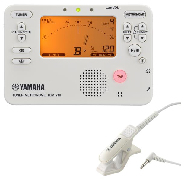 ヤマハ チューナーメトロノーム チューナー 吹奏楽 マイク付き TDM-710IV TM-40IV 管楽器 弦楽器 ブラスバンド オーケストラ YAMAHA。ヤマハのチューナー機能を搭載した「TDM-710IV」とクリップチューナー(ミニプ...