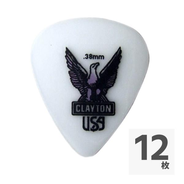 Clayton USA Acetal Polymer 0.38mm スタンダード ピック×12枚ACETAL POLYMERは、ピックとして最適な素材です。暖かみのあるクリアーな倍音が得られ、耐久性に優れているため、ピッキング等によるキズに...