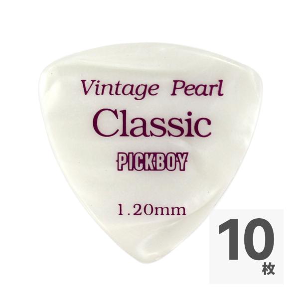 PICKBOY GP-24/120 Vintage Classic White Pearl 1.20mm ギターピック×10枚ピックボーイ・ヴィンテージクラシックホワイトパールシリーズのギターピックです。セルロイド製ピックは、PICKBOY...