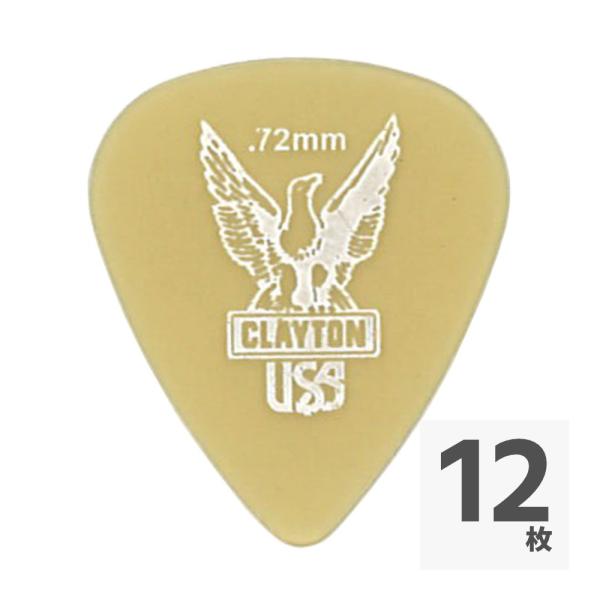 Clayton USA Ultem Gold 0.72mm スタンダード ギターピック×12枚ULTEM GOLD は、ピック素材として理想的であるべっ甲に近い感触とクリーンでレスポンスの早い音色を最新の技術で再現した素材を使用しています。...