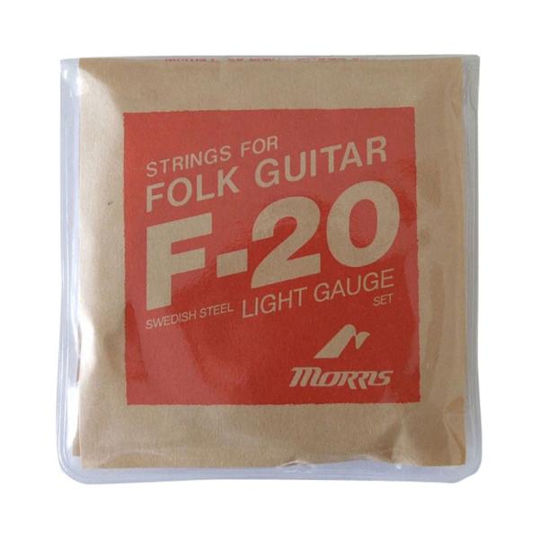 MORRIS（モーリス） F20L アコースティックギター弦×10SET です。コストパフォーマンスに優れた交換弦です。ライドゲージ：　0.12P/0.16P/0.25/0.32/0.42/0.5210SETでの販売です。