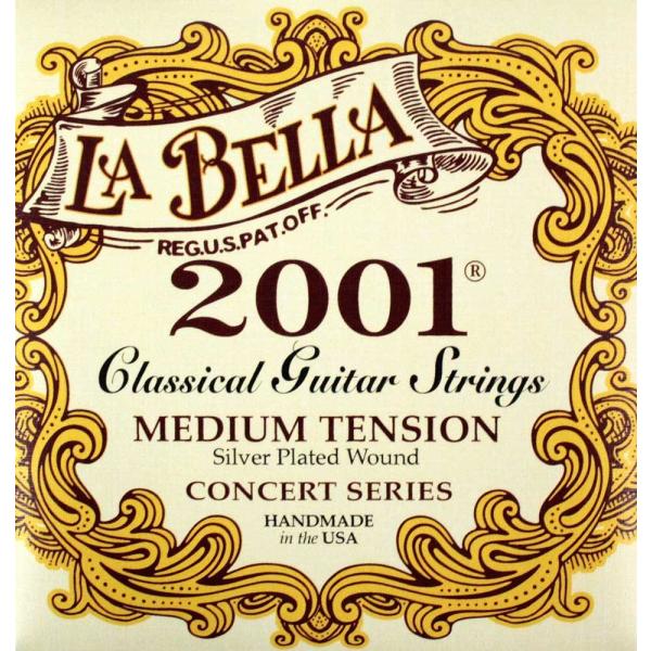 ラベラ 弦 3セット La Bella 2001 Medium Tension×3SET クラシックギター弦。※3セットでの販売です。La Bella社はギタリストからよりすぐれたレスポンス、クリアーでサスティンを備えた弦を求められ数年にわ...