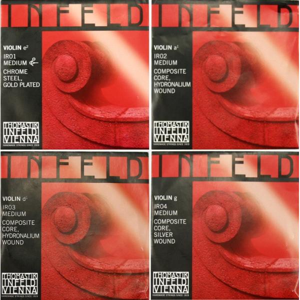 トマスティック バイオリン 弦 セット Infeld RED インフェルト 赤 Thomastik。セット深く落ち着きのある音色の中に、芯のしっかりとしたパワー感も兼ね備えており、プロの奏者にも支持されているインフェルトの赤。E線からG線ま...