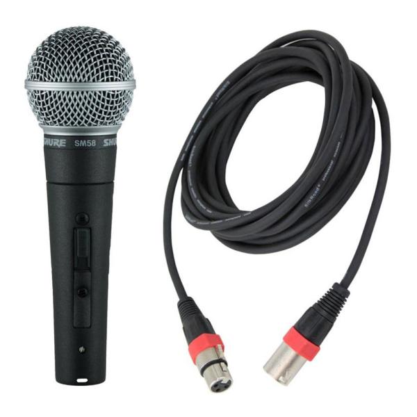SHURE SM58SEマイクロフォンに5メートル/XLRオス-メスタイプのマイクケーブルSilk Road LM203-5をお付けしたセットです。
