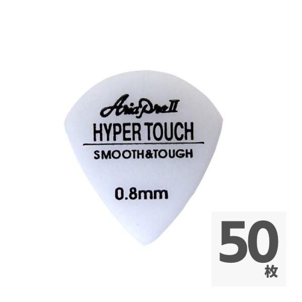 AriaProII HYPER TOUCH Jazz 0.8mm WH×50枚 ギターピックジュラコン(R)素材を使用した新世代のピック。対磨耗性にすぐれロングライフを誇るとともに、マット感覚のソフトな手触りと弾き心地を持ち、ナチュラルな中...