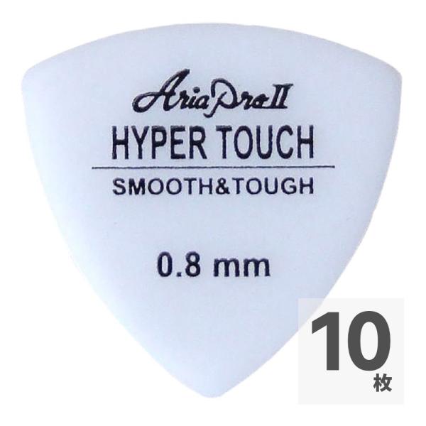 AriaProII HYPER TOUCH Triangle 0.8mm WH×10枚 ギターピックジュラコン(R)素材を使用した新世代のピック。対磨耗性にすぐれロングライフを誇るとともに、マット感覚のソフトな手触りと弾き心地を持ち、ナチュ...