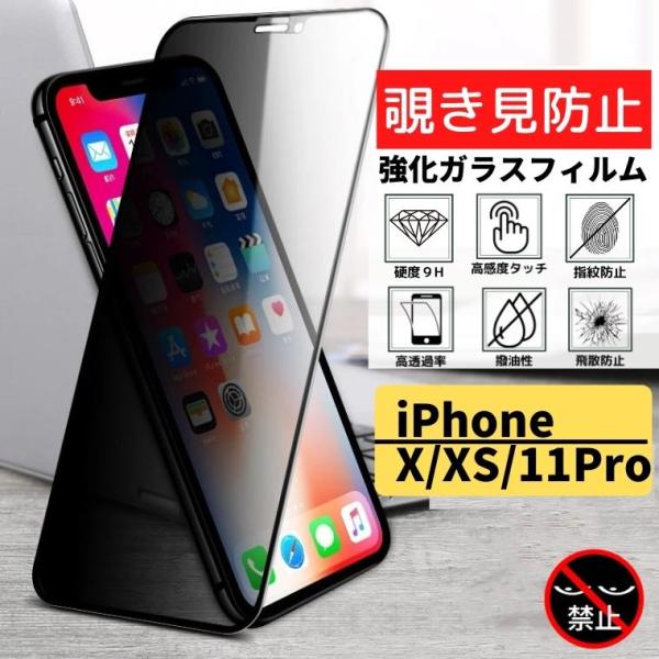 ■対象商品■iPhoneXiPhoneXSiPhone11Pro【覗き見防止】特殊ブラインド加工で正面からは画面がしっかり見えても、斜めからは見えにくいので、電車やバスなどの車内で、覗き見をされている心配がなく安心です。【表面硬度9H】強硬...
