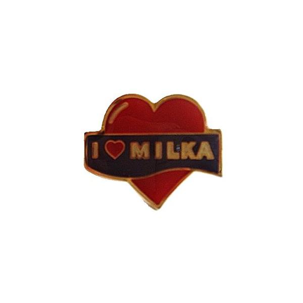 フランスヴィンテージ、ピンズ/ピンバッジ。 可愛いハートがモチーフの、チョコレート ミルカのピンズ。 エナメル掛けで、ツヤがありふっくらとしています。 サイズ…幅：2.5cm、高さ：2.1cmコンディション： ★★★★☆ ※こちらの商品の発...