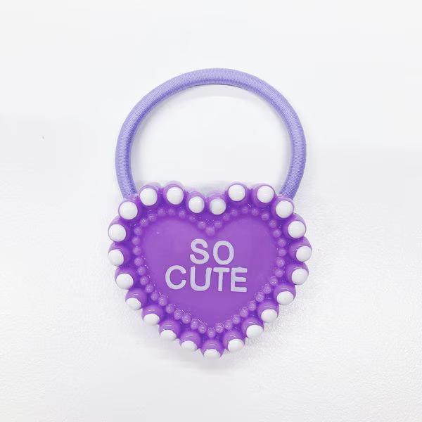 アイシングクッキーのようなキュートなハートのヘアポニー。 カラーによって違うメッセージにも注目☆  .・*・.・*・.・*・.・*・.・*・.・*・.・*・.・*・. “BORDERLESS KAWAII ”  「minacute」は、 “...