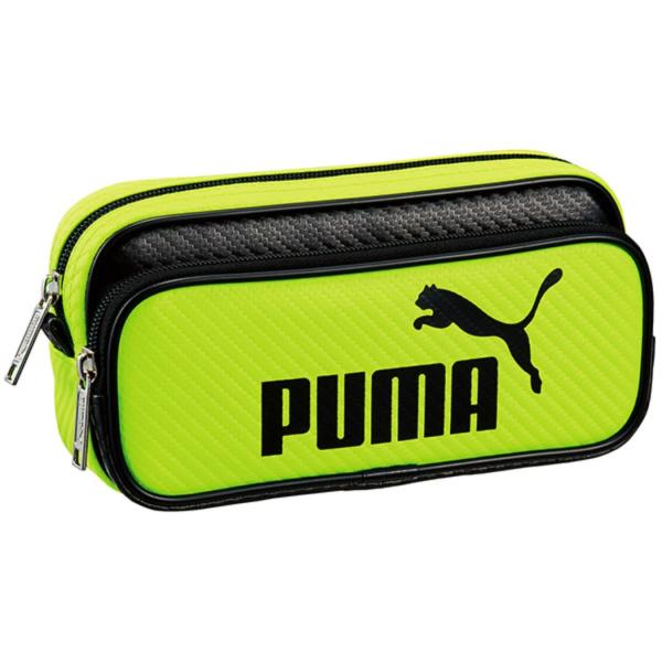 「ペンケース」 ペンポーチ プーマ カラーカーボンWペンケース PUMA イエロー 新学期準備文具 小学生 筆箱 前面に立体ポケットが付いた大容量タイプ 長年定番として人気のモデルにスポーティーな新色が登場オリジナルデザインの引き手付き前面...