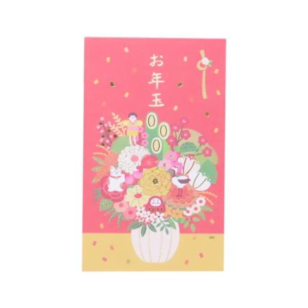 ポチ袋 正月 お祝い お年玉 デザイン 雑貨イラストレーター、雑貨デザイナー[みずじ(mizuji)]の可愛いポチ袋が登場こちらはお年玉やお気持ちを包むのにぴったりな[お年玉袋]お札が三つ折りで入るサイズです。種類はいろいろあるのでお気に入...