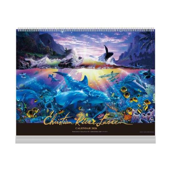 「アート」 2026Calendar クリスチャン リース ラッセン 壁掛けカレンダー2026年 海外作家 アート インテリア マリンヒーリングアートの第一人者「LASSEN」カレンダー ハワイ、マウイ島の海、イルカなどの生物を描くマリンヒ...