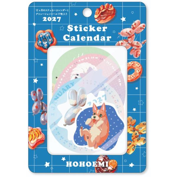 【発売日：2026年08月13日】スマホケースに挟んだり、普段使っているノートやダイアリーに貼ったり・・・<br>多目的に使用できて遊び心あふれる、ダイカットステッカーカレンダーです！<br><br>パッ...