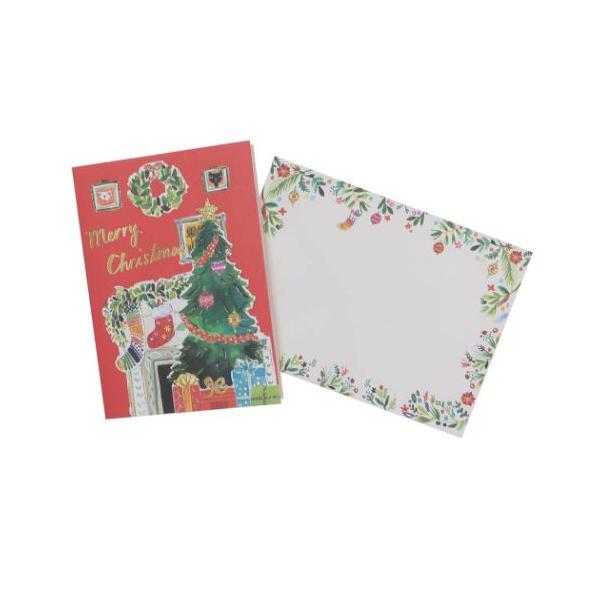 「クリスマス」 クリスマスカード ジェニファーオーキンルイス ハンドメイドグリーティングカード ジェニファーレッド 封筒付きグリーティングカード 大切な人に贈りたいお洒落なCHRISTMAS CARD MERRY CHRISTMASニューヨ...