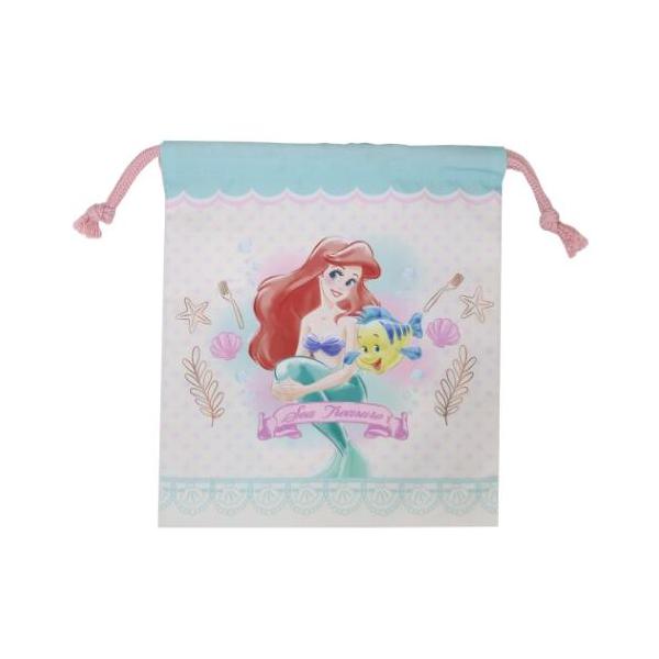 「巾着袋」 リトルマーメイド グッズ 巾着袋 キャラクター きんちゃくポーチ小 アイボリー 新入学 ディズニープリンセス 新入学 新入園にぴったりなかわいいスクール雑貨シリーズ 大人気ディズニーキャラクターから新作キッズ雑貨シリーズが登場こ...