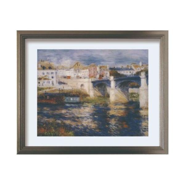 「取寄品」 「名画」 アートポスター ルノワール Pierre-Auguste Renoir Bridge at Chatou 額付き ギフト 名画を飾ってお部屋をワンランク上の素敵な空間に ピエール＝オーギュスト ルノワール1841年生ま...