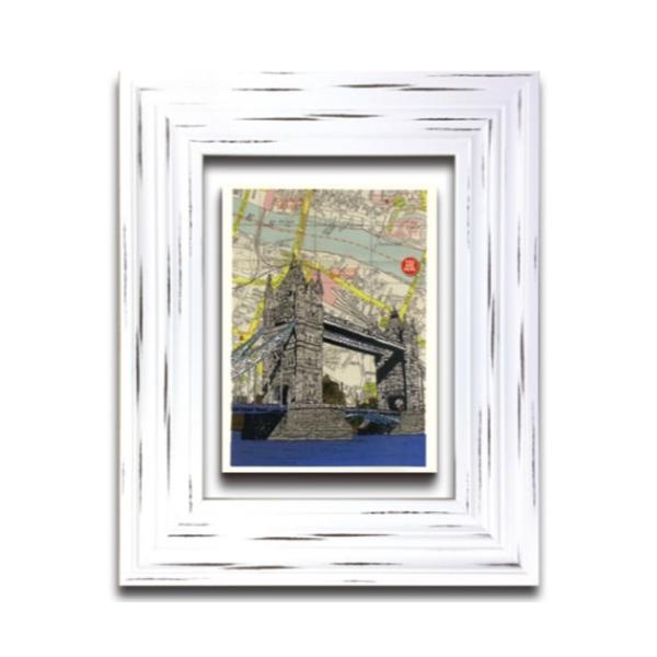 「取寄品」 「インテリアパネル」 Lyn and Stephen Sasser リン アンド ステファン アートフレーム インテリア London 1 旅をイメージさせてくれる素敵なアートをお部屋に ヴィンテージな地図の上にアイコンをコラー...