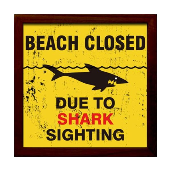 「取寄品」 「カフェ風インテリア」 サインフレーム インテリア カフェ インテリア SIGN FRAME Shark Sighting ギフト 装飾 美工社 どこにでも飾りやすいサイズでお部屋をお洒落に演出します ピクトグラムをモチーフとし...