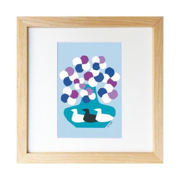 「取寄品」 「ポップアート」 YUYA　200series ユウヤ アートフレーム 美工社 むらさきの花 インテリア 飾りやすいサイズの可愛いアートフレーム 切り絵作家 イラストレーターの[ユウヤ/YUYA]武蔵野美術大学建築学科卒。独学で...