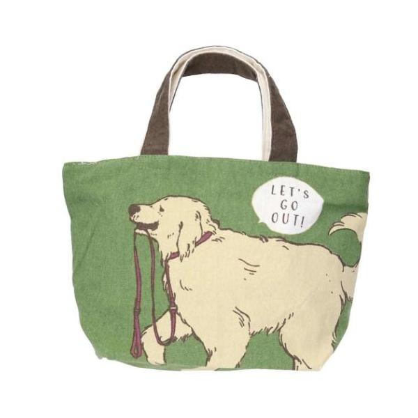 「ランチトート」 ランチバッグ ファスナー付きミニトートバッグ モモお散歩 KA いぬ ミントイン お弁当かばん お弁当箱と一緒にペットボトルも入る大きめサイズで使いやすい 毎日がもっと楽しくなるキュートなZAKKAシリーズこちらはシンプル...