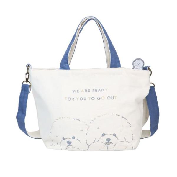 「ランチトート」 2wayバッグ ひょっこりお散歩ミニトートバッグ ショルダー付き トミー いぬ ミントイン お弁当かばん おでかけ、お散歩に必要なグッズがコンパクトに収納できる 毎日が楽しくなるキュートなZAKKAシリーズこちらはワンちゃ...