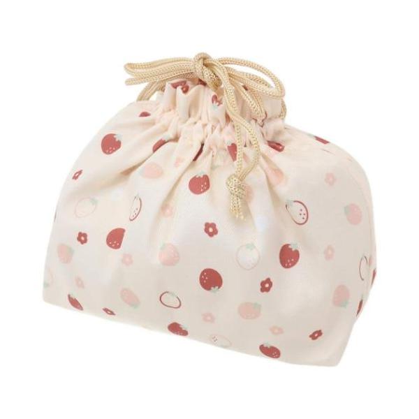 「ランチ巾着」 ランチ巾着 お弁当きんちゃくポーチ いちご 新入学 ミントイン 新学期準備 新学期にぴったりなかわいいランチ雑貨シリーズ 入学 新学期にぴったりのキュートなランチ雑貨シリーズこちらはお弁当箱を入れるのにぴったりな[マチ付きラ...