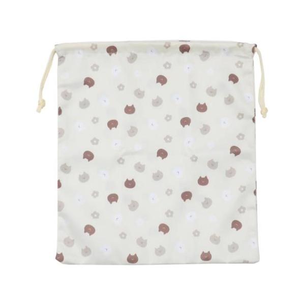 「巾着袋」 きんちゃく袋 きんちゃくポーチ 巾着L ねこ 新入学 猫 ミントイン 体操服入れ 新学期準備 小物入れ 新学期にぴったりなかわいい雑貨シリーズ 入学 新学期にぴったりのキュートな雑貨シリーズこちらはとっても可愛い[きんちゃく袋L...