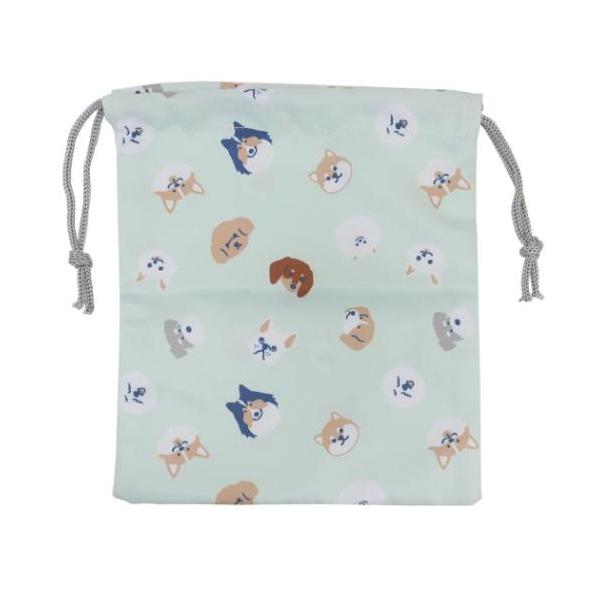 「巾着袋」 巾着袋 巾着S きんちゃくポーチ わんだらけフェイス ミントイン 新学期にぴったりなかわいい雑貨シリーズ 入学 新学期にぴったりのキュートな雑貨シリーズこちらは小物を入れたりしておくのに便利な[きんちゃく袋]キッズ用のお弁当やプ...