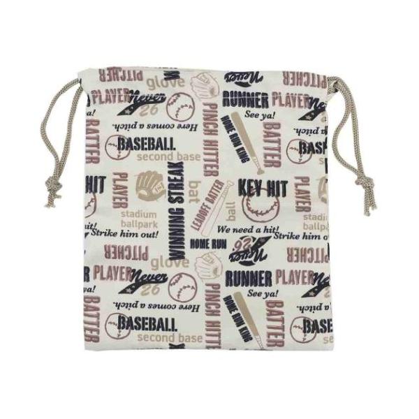 「巾着袋」 巾着袋 巾着S きんちゃくポーチ ベースボール ミントイン 新学期準備 新学期にぴったりなかわいい雑貨シリーズ 入学 新学期にぴったりのキュートな雑貨シリーズこちらは小物を入れたりしておくのに便利な[きんちゃく袋]キッズ用のお弁...