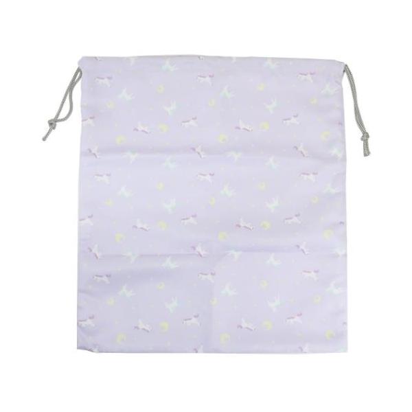 「巾着袋」 巾着袋 巾着L きんちゃくポーチ ユニコーン ミントイン 新学期準備 体操服を入れたり旅行用などイロイロ使えるビッグ巾着 入学 新学期にぴったりのキュートな雑貨シリーズこちらはとっても可愛い[きんちゃく袋L]体操着と一緒にタオル...