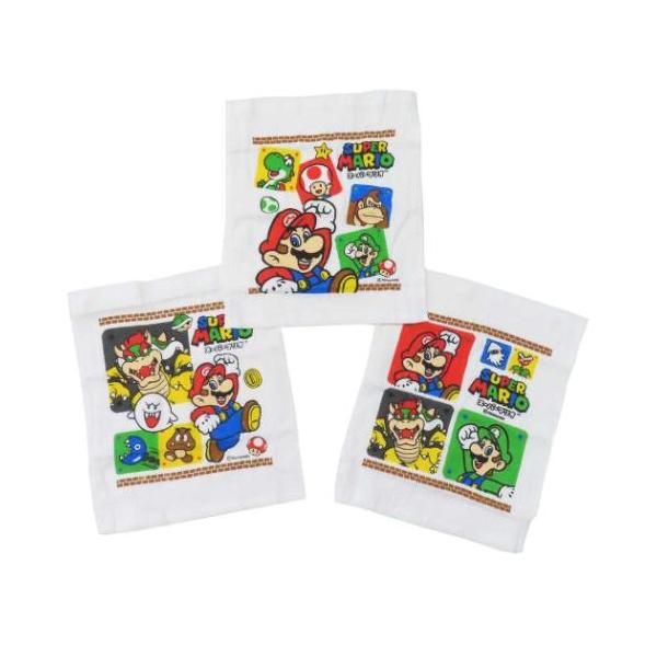 「ハンドタオル」 スーパーマリオ キャラクター おしぼりセット おしぼりタオル 3P 柄違いで楽しめる 洗い替えにぴったりなおしぼりタオルセット nintendoの生んだ国民的ゲーム[スーパーマリオ/SUPER MARIO]グッズにまたまた...