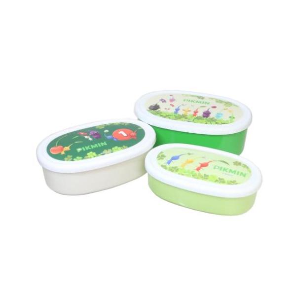 「保存容器 保存ビン」 保存容器 ピクミン 抗菌シール容器3Pセット ショウワノート タッパー ピクミンのかわいいランチ雑貨シリーズ 大人気ゲーム[ピクミン]の可愛いランチグッズシリーズこちらは3サイズのランチケースが入れ子式に収納できる[...