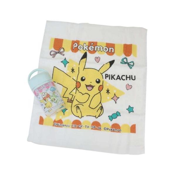 「ハンドタオル」 ポケットモンスター グッズ ミニタオル ポケモン キャラクター 抗菌ケース付おしぼり 行楽や普段使いに便利なおしぼりとケースのセット 大人気[POCKET MONSTER/ポケットモンスター]グッズにまたまた可愛いnewア...