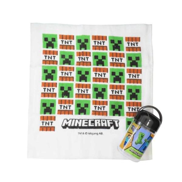 「ハンドタオル」 マインクラフト Minecraft ゲームキャラクター おしぼりセット 抗菌ケース付おしぼり 行楽や普段使いに便利なおしぼりとケースのセット サバイバルや建築を自由に楽しめる大人気ゲーム[Minecraft/マインクラフト...