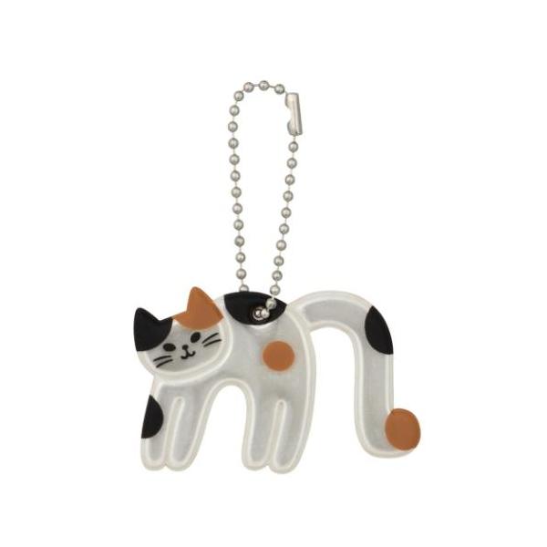 「キーホルダー」 キーリング Cat's initial ネコのイニシャルシリーズ 猫のイニシャルキーリング ねこ M 反射板 キーホルダー かわいい リフレクター素材の交通安全キーリング ネコたちがアルファベットのポーズをとった面白かわい...