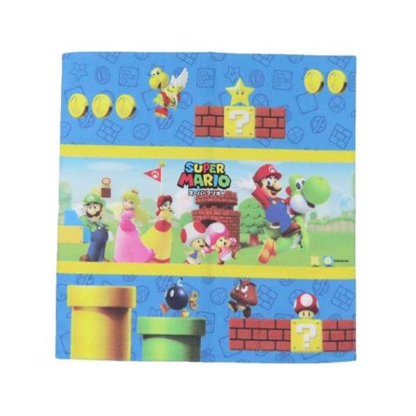 「ランチクロス」 スーパーマリオブラザーズ グッズ ランチクロス キャラクター コットンナフキン 毎日使うものだから可愛いもので揃えたいね 世界中で愛されている[スーパーマリオ]からまたまた可愛いNewグッズが仲間入りこちらはカラフルで楽し...