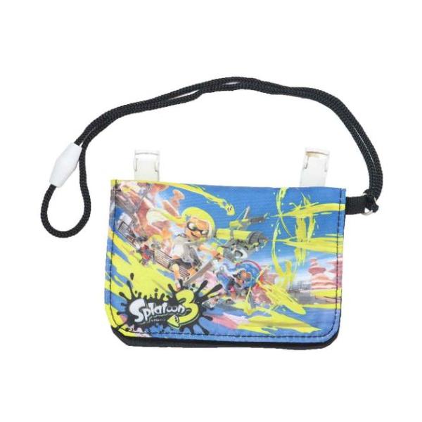 「メール便可」「クリップポケット」 スプラトゥーン3 ネックコード付きミニお出かけウォレット クリップポケット 新入学 キャラクター グッズ ポケットがない服でもクリップで簡単に取り付けできる ハンカチやティッシュ、マスクやお菓子などいろん...